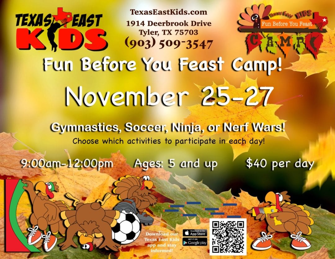 “Fun Before You Feast” Thanksgiving Camp | Texas East Kids